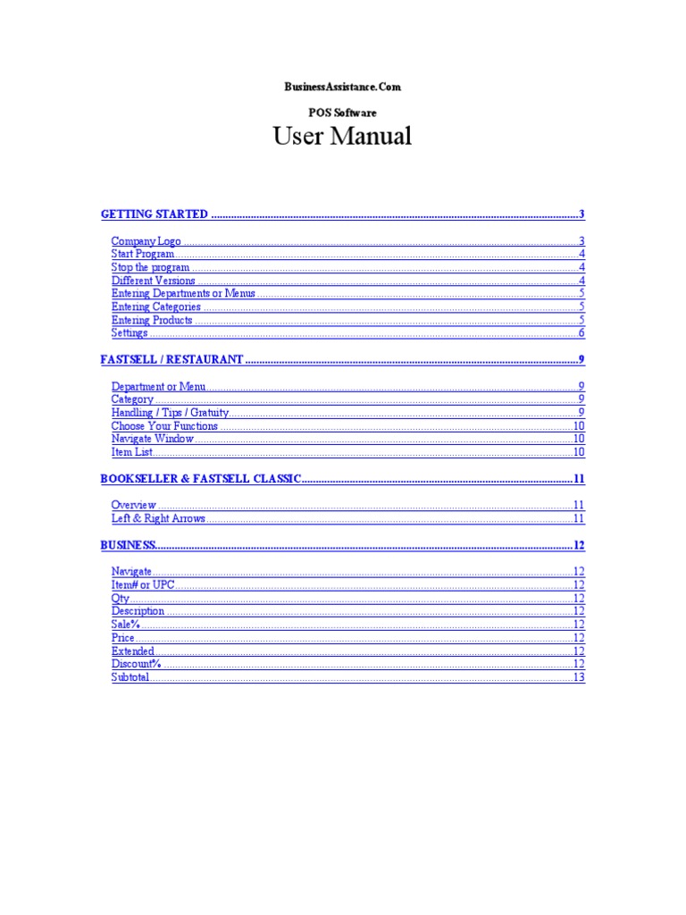 POS Manual | PDF | Point Of Sale | Backup