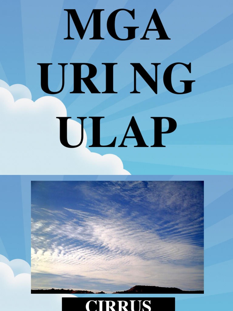Mga Uri NG Ulap | PDF