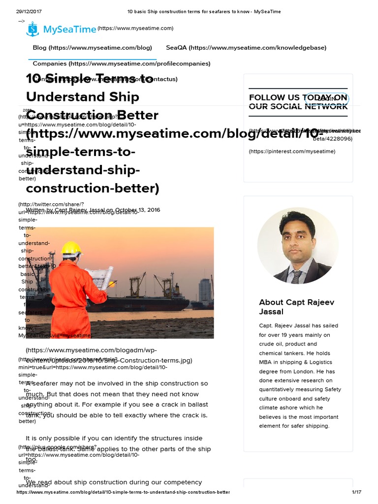Basic Ship Construction Terms for Seafarers | PDF | Structural Steel ...