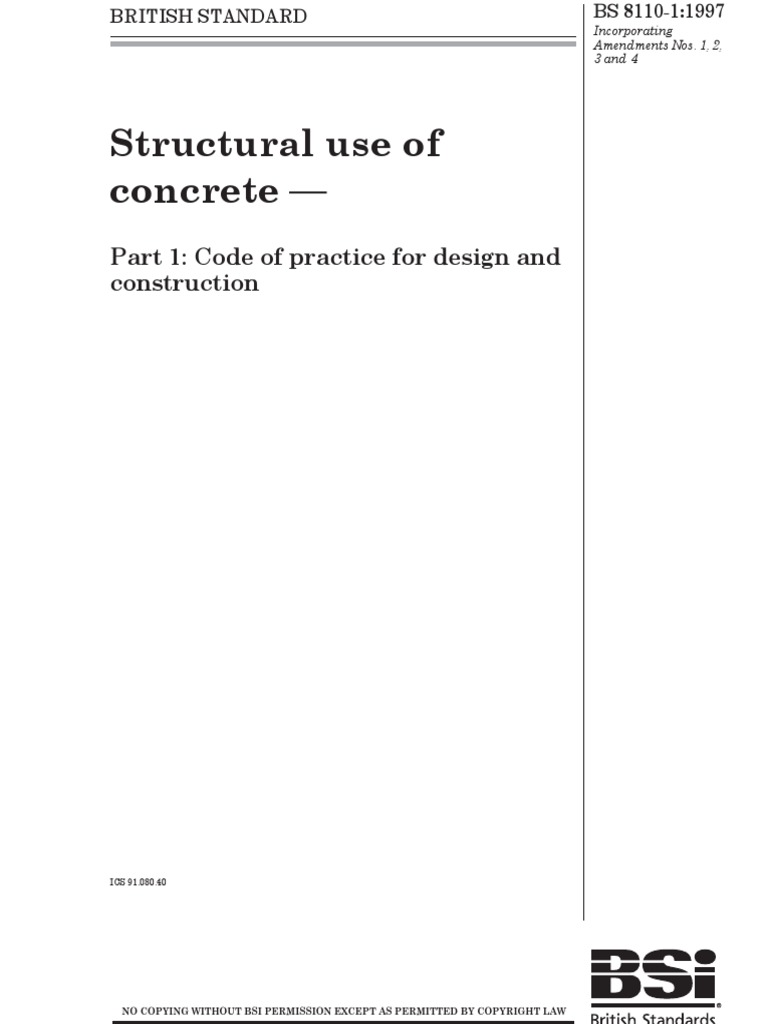 Table 3.25 Min. % of Reinforcement BS 8110 | PDF | Information Science ...