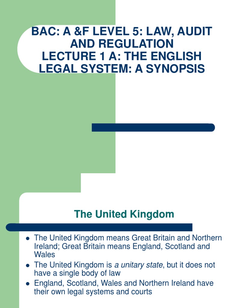 UK Legal System Overview | PDF | Common Law | English Law