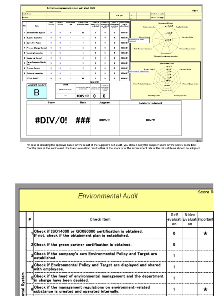 Environment management system audit sheet (EMS) 付表-4: Judgment Details ...