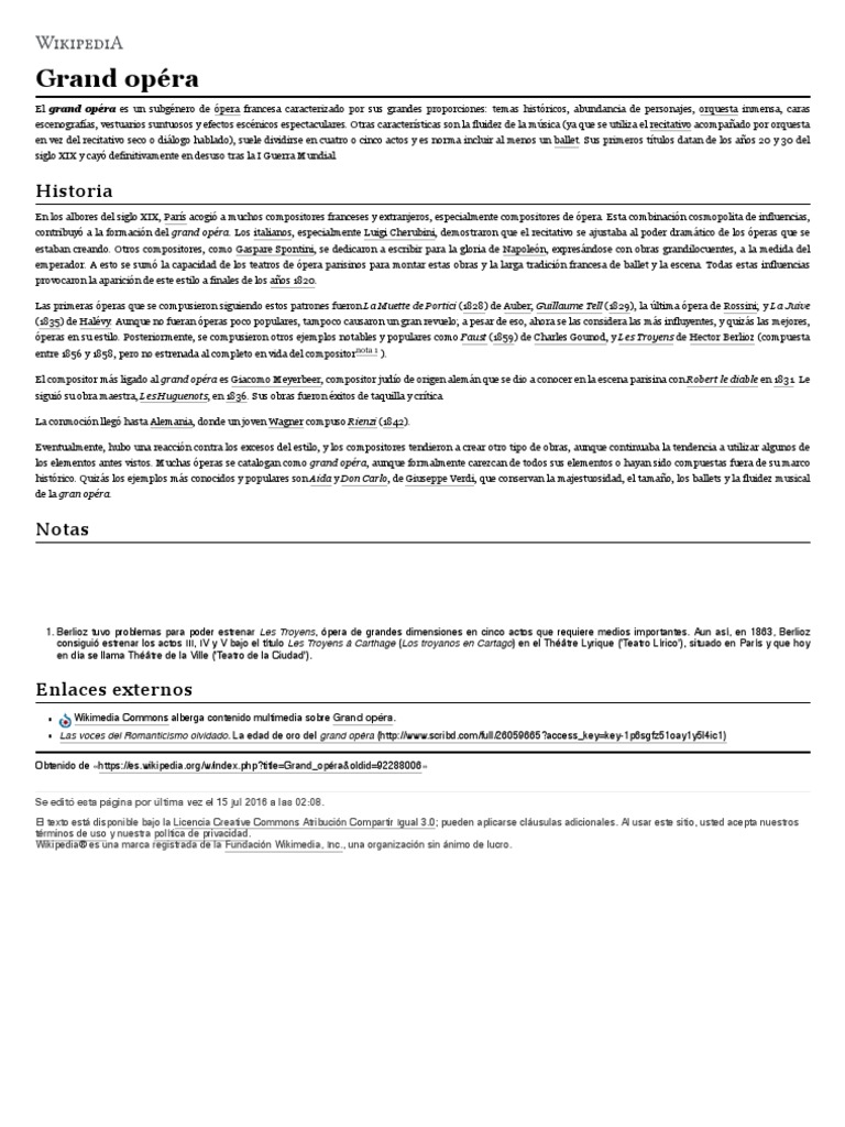 Grand Opéra - Wikipedia, La Enciclopedia Libre | Descargar gratis PDF ...