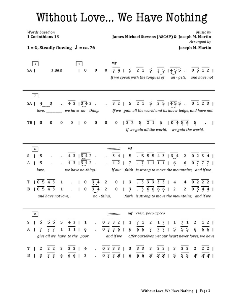 Without Love We Have Nothing | PDF | First Epistle To The Corinthians