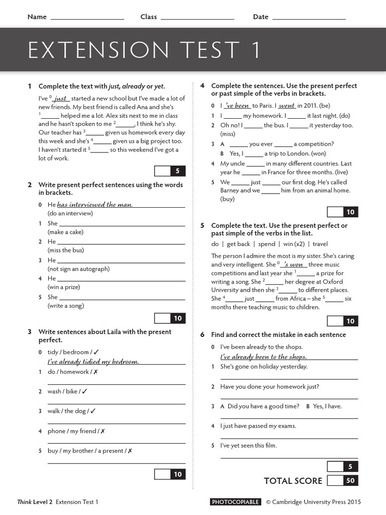 Unit 1 Extension Test PDF | PDF | Language Mechanics | Syntax