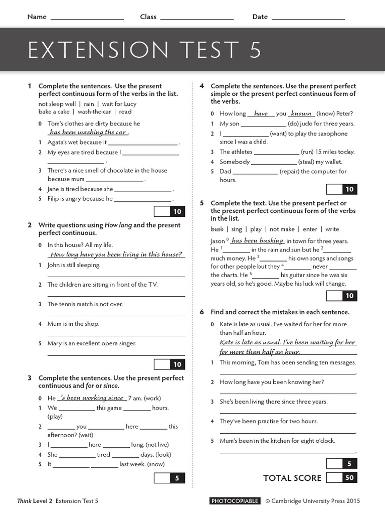 Unit 5 Extension Test PDF | PDF | Leisure | Entertainment (General)