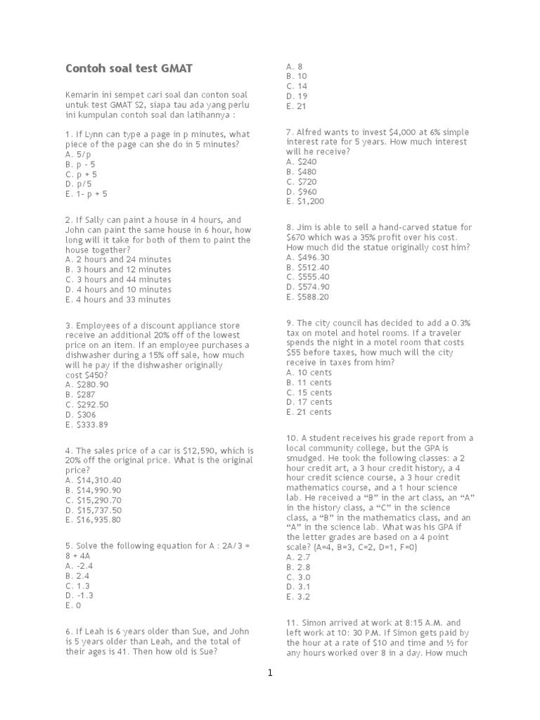 GMAT Practice Questions | PDF | Celsius | Fraction (Mathematics)