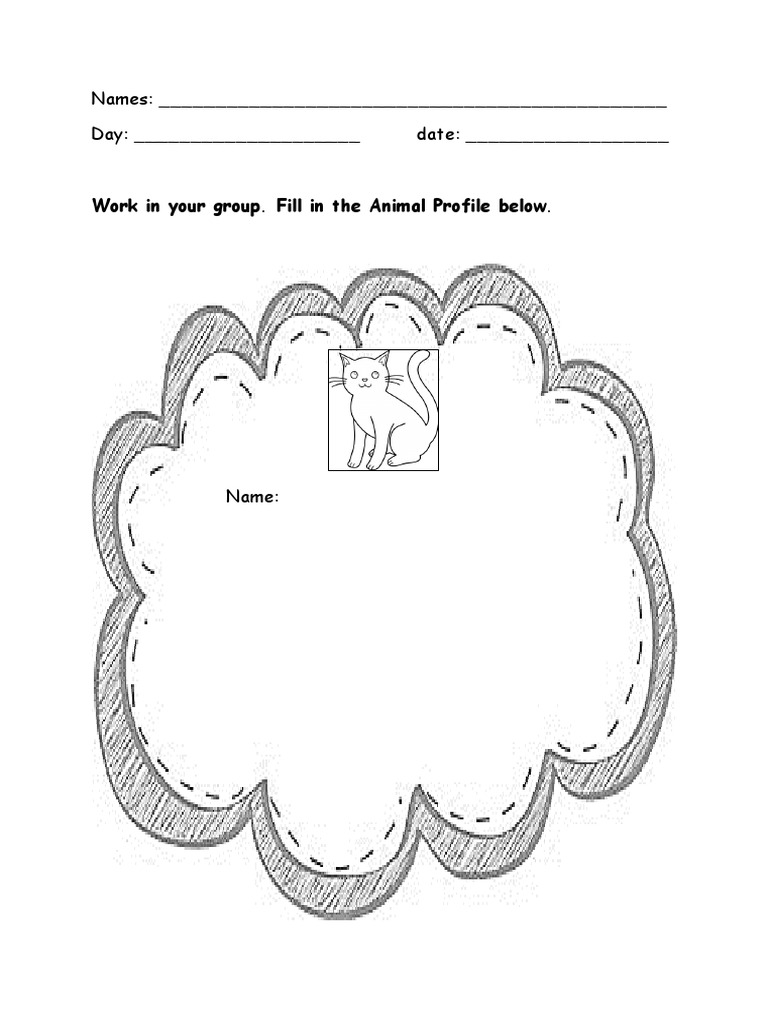 Animal Profile Worksheet Template | PDF | Social Science
