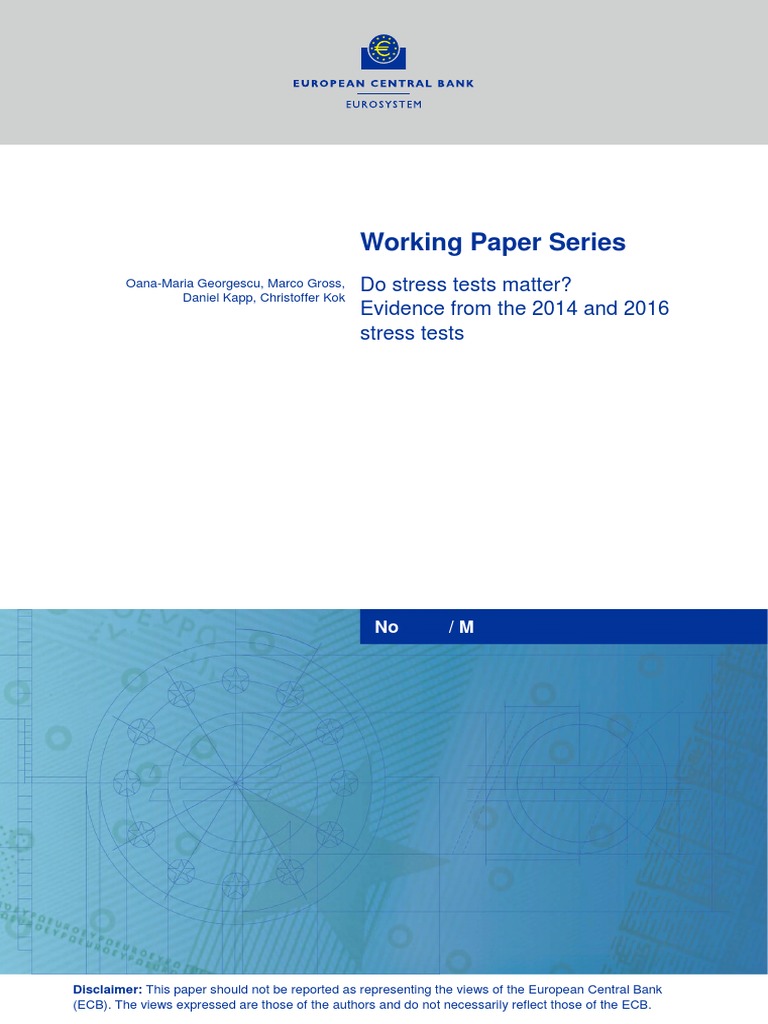 Working Paper Series: Do Stress Tests Matter? Evidence From The 2014 ...