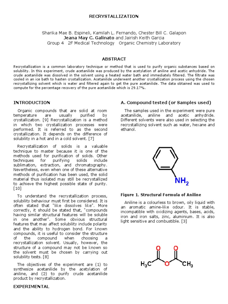 Recrystallization | PDF | Solubility | Solvent