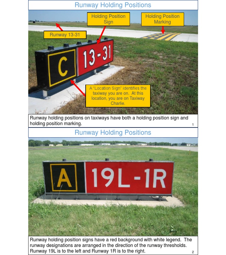 Holding Position Marking Holding Position Sign Runway 13-31 | PDF