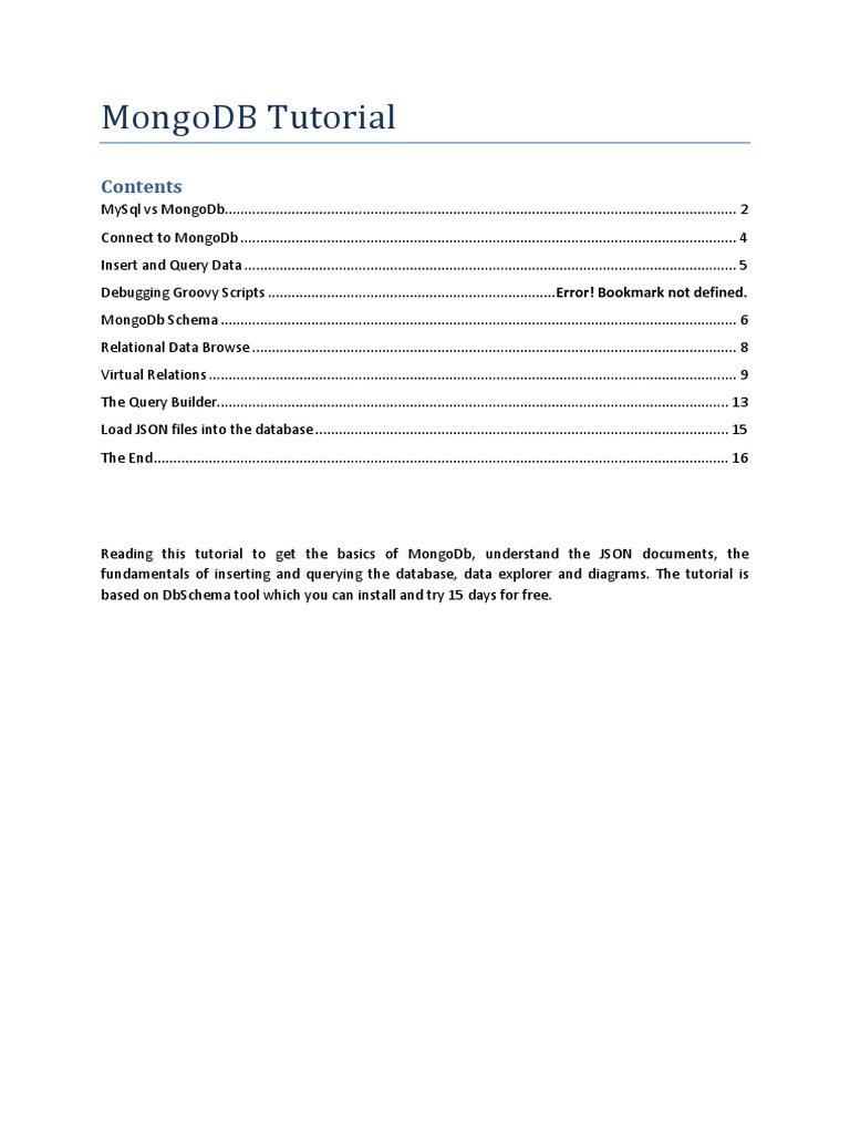 MongoDB Tutorial | PDF | Mongo Db | Databases