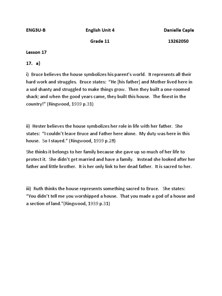 ENG3U-B Unit 4 | PDF | Art