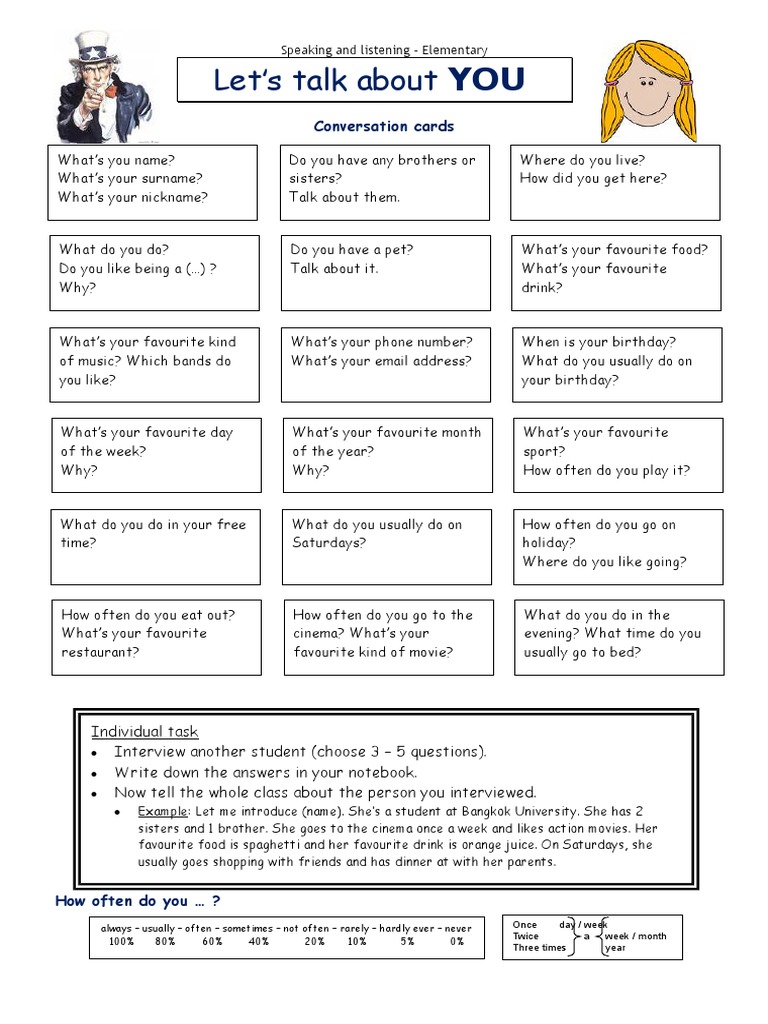 Lets Talk About You Fun Activities Games 4486 | PDF | Leisure