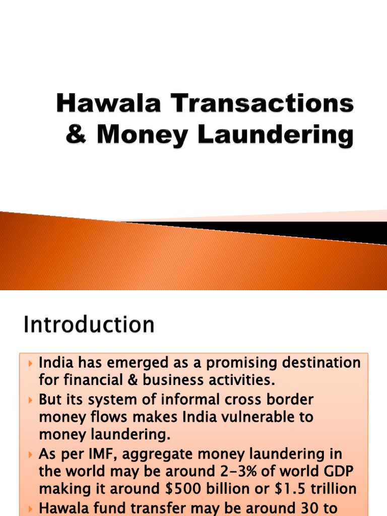 Hawala Transactions & Money Laundering | PDF | Money Laundering ...