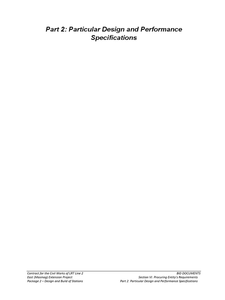 VOL 2b-Particular Design and Performance Specifications | PDF ...
