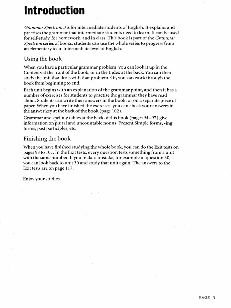 Grammar Spectrum 3 - Intermediate PDF | PDF