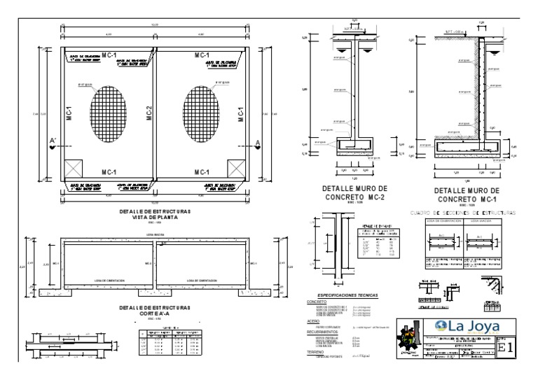 Plano Poza de Solucion Barren y Agua Industrial Estructuras - Formato A2 | PDF