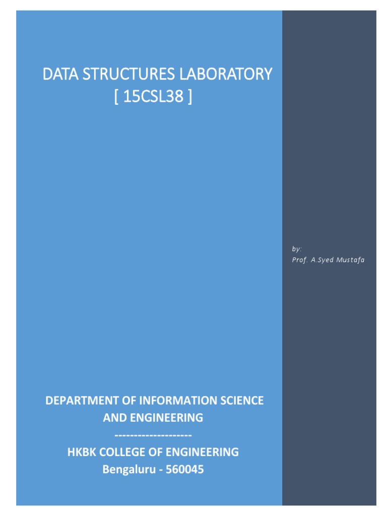 15csl38 Data Structures Lab Manual Pdf Queue Abstract Data Type Areas Of Computer Science 