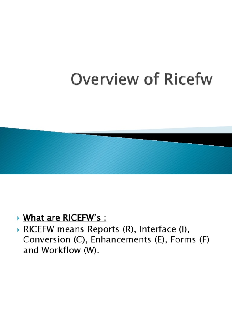 RICEF Presentation | Databases | Business Process