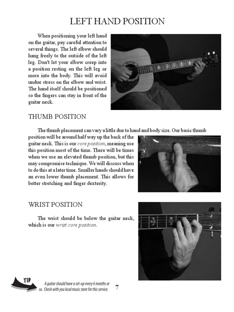 Left Hand Position | PDF | Guitars | String Instruments