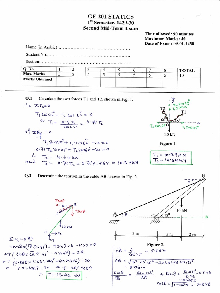 Ksu Solution-GE201-2nd Mid-I-2930 PDF | PDF