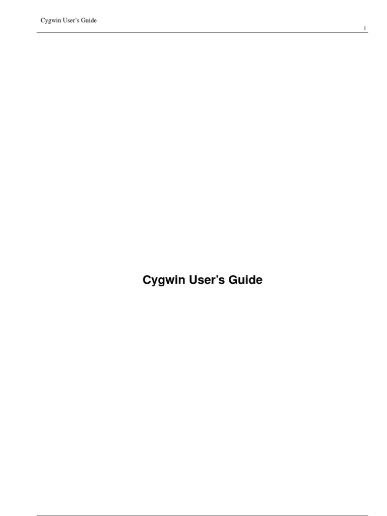 Cygwin Ug Net Pdf Command Line Interface Utility Software