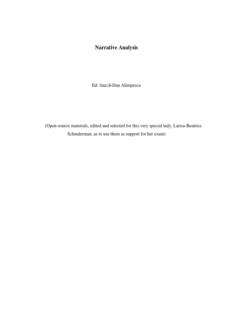 Narrative Analysis | PDF | Narrative | Qualitative Research