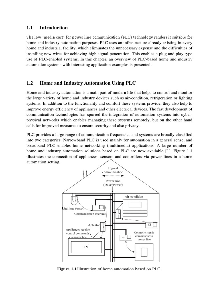 Figure 1.1 Illustration of Home Automation Based On PLC | PDF | Home ...