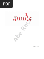 Annie Script FINAL | PDF | Annie (Musical) | Leisure