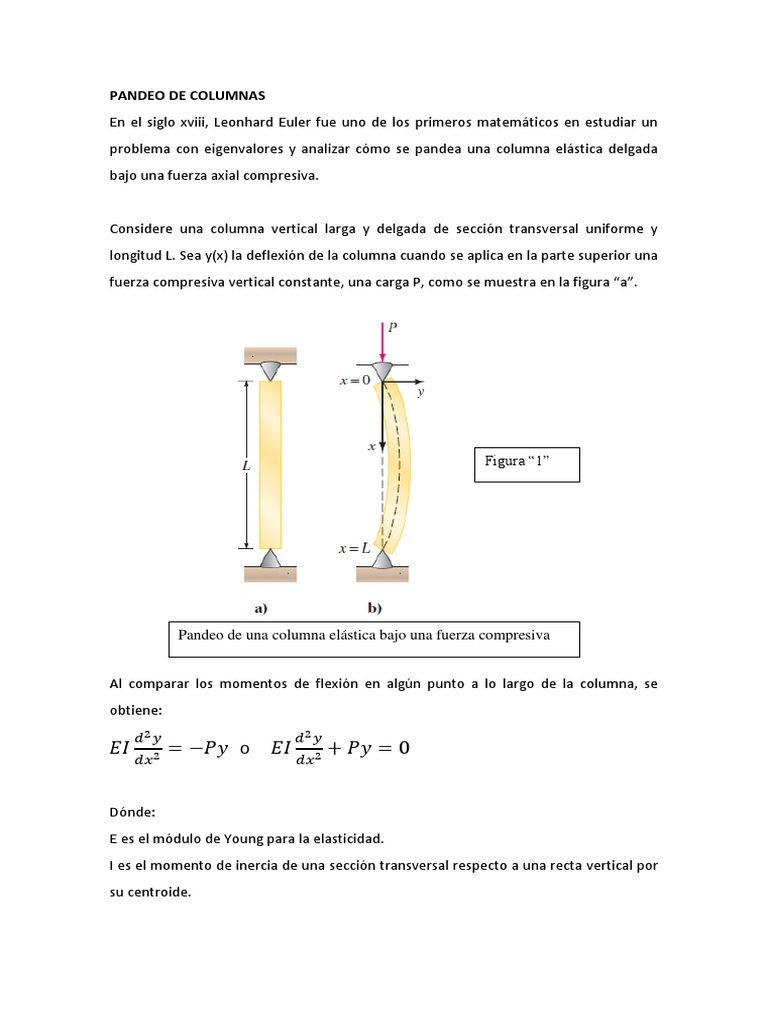 Pandeo de Columnas | PDF | Pandeo | Ingeniería mecánica