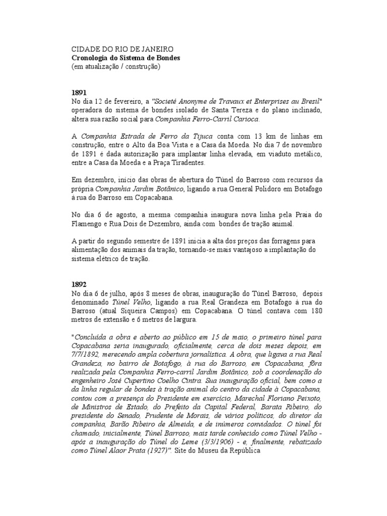 Rio Bonde 1891 1930 | PDF | Bonde | Rio de Janeiro