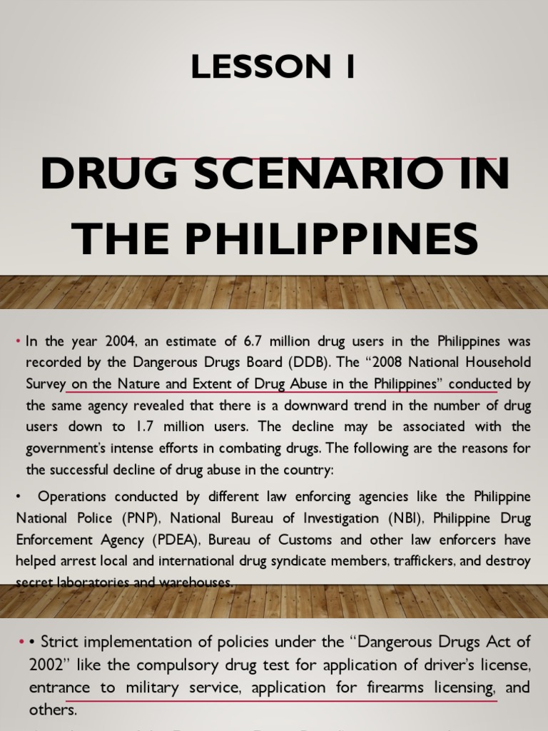 Current Drug Scenario in the Philippines | PDF | Substance Abuse ...