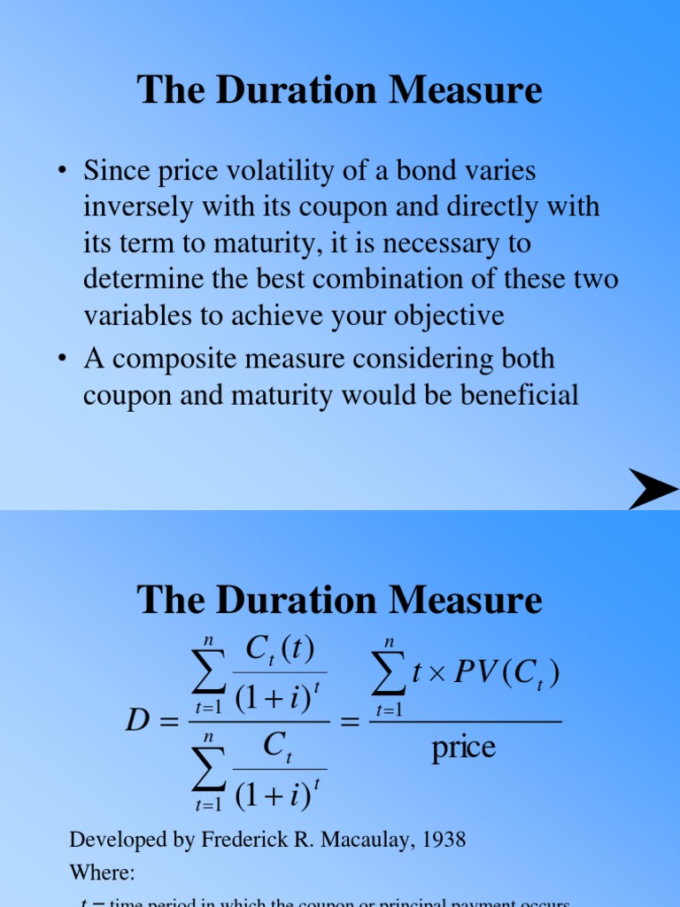 The Duration Measure | Download Free PDF | Bond Duration | Yield (Finance)