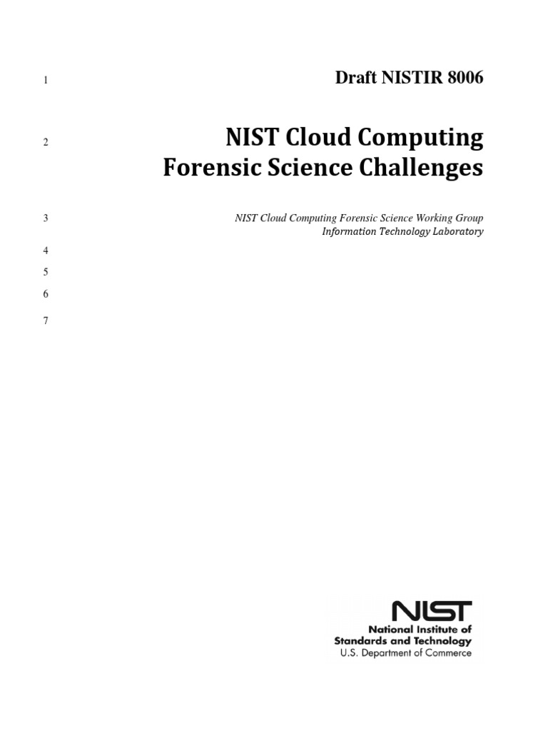 NIST Cloud Computing Forensic Science Challenges | Download Free PDF ...