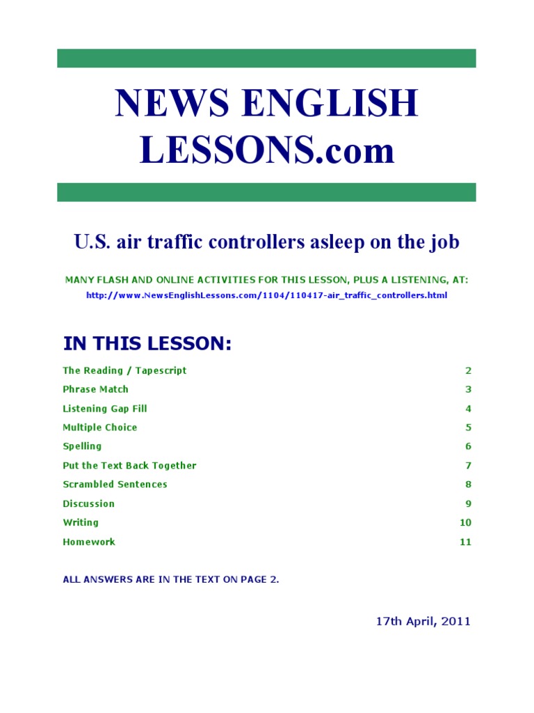 ATCs Asleep On The Job | PDF | Air Traffic Control | Shift Work