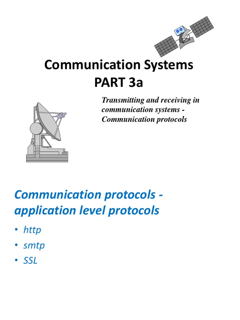 Communication Systems Part 3A: Transmitting and Receiving in ...