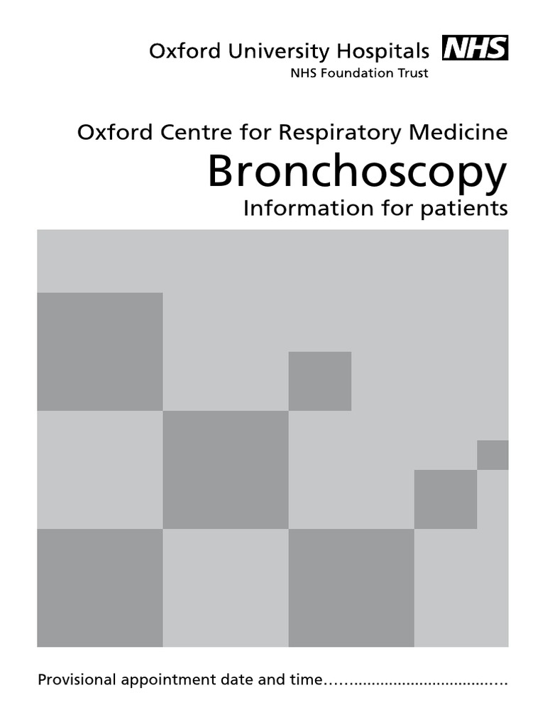 Bronchoscopy: Oxford Centre For Respiratory Medicine | PDF | Lung ...