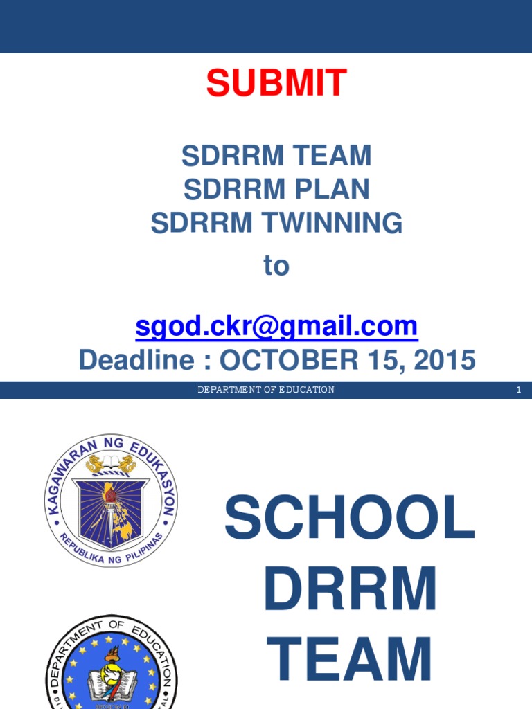 SDRRM Presentation | Emergency Management | Disaster Risk Reduction