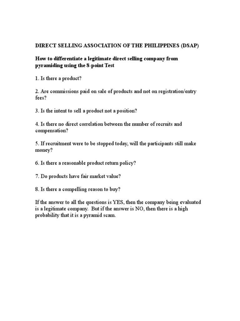 DSAP 8 Point Test | PDF