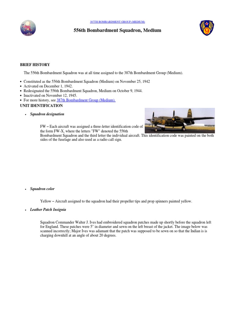 556th Bombardment Squadron | PDF | Aviation | Aeronautics