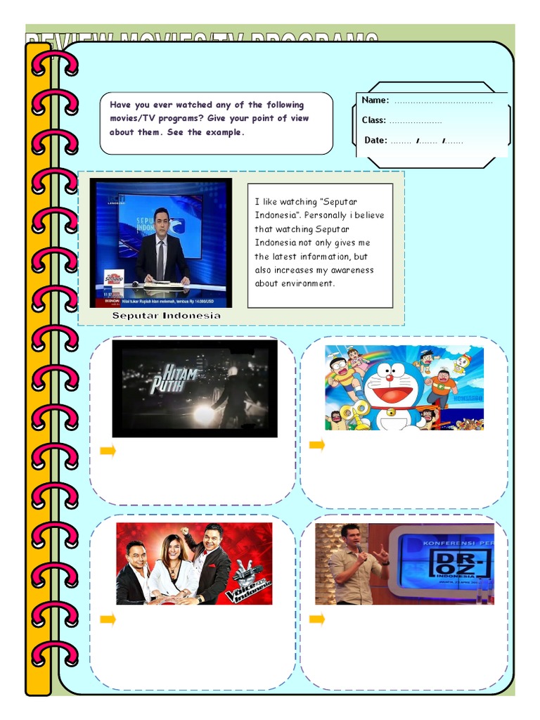 Have You Ever Watched Any of The Following movies/TV Programs? Give ...