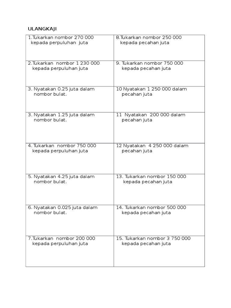 Nombor Juta | PDF