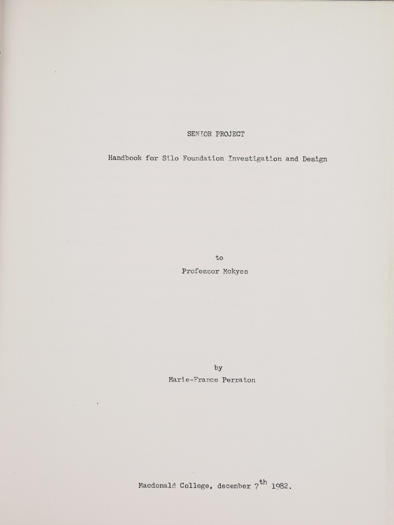 Handbook For Silo Foundation Investigation and Design | PDF | Soil ...