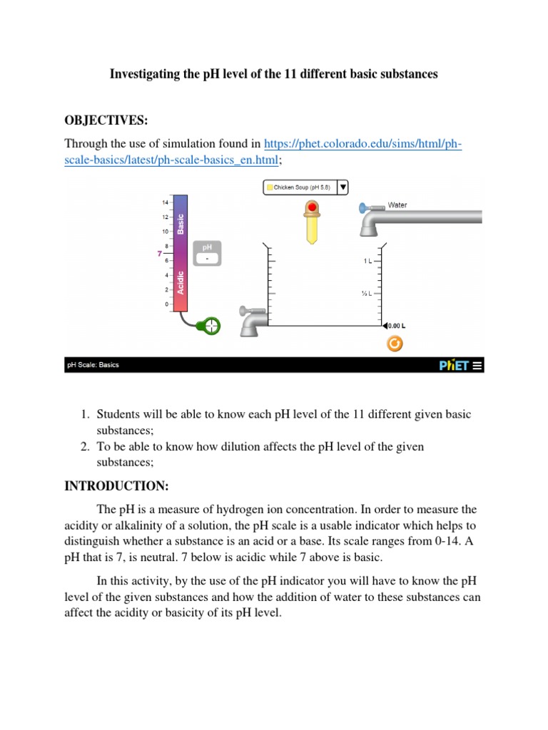 Investigating The PH of The 11 Basic Substances Interesante | PDF | Ph ...