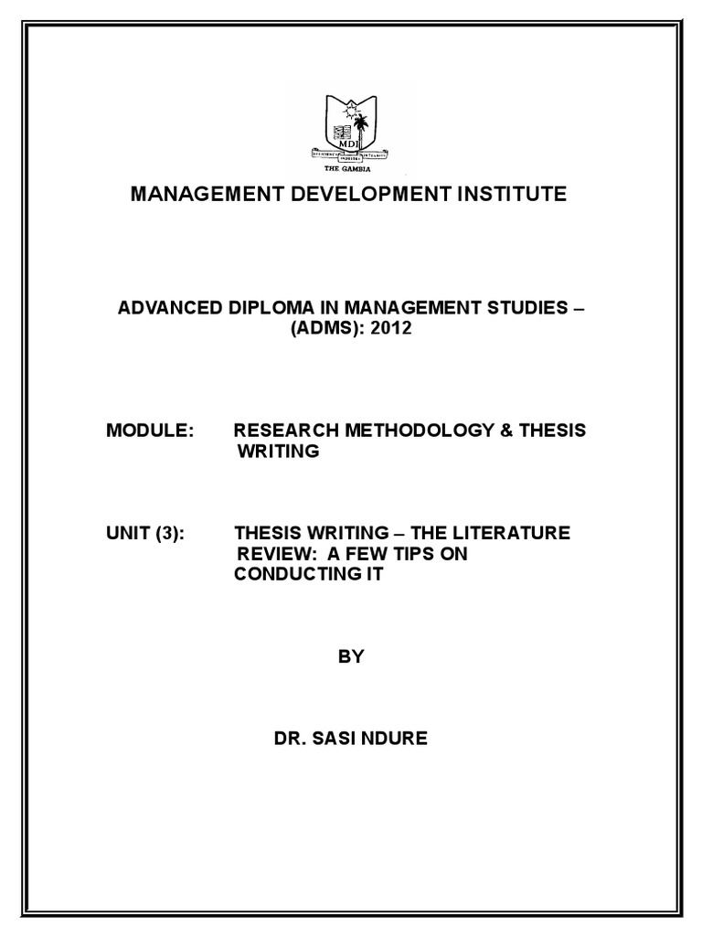 Management Development Institute: Advanced Diploma in Management Studies - (ADMS) : 2012 | PDF