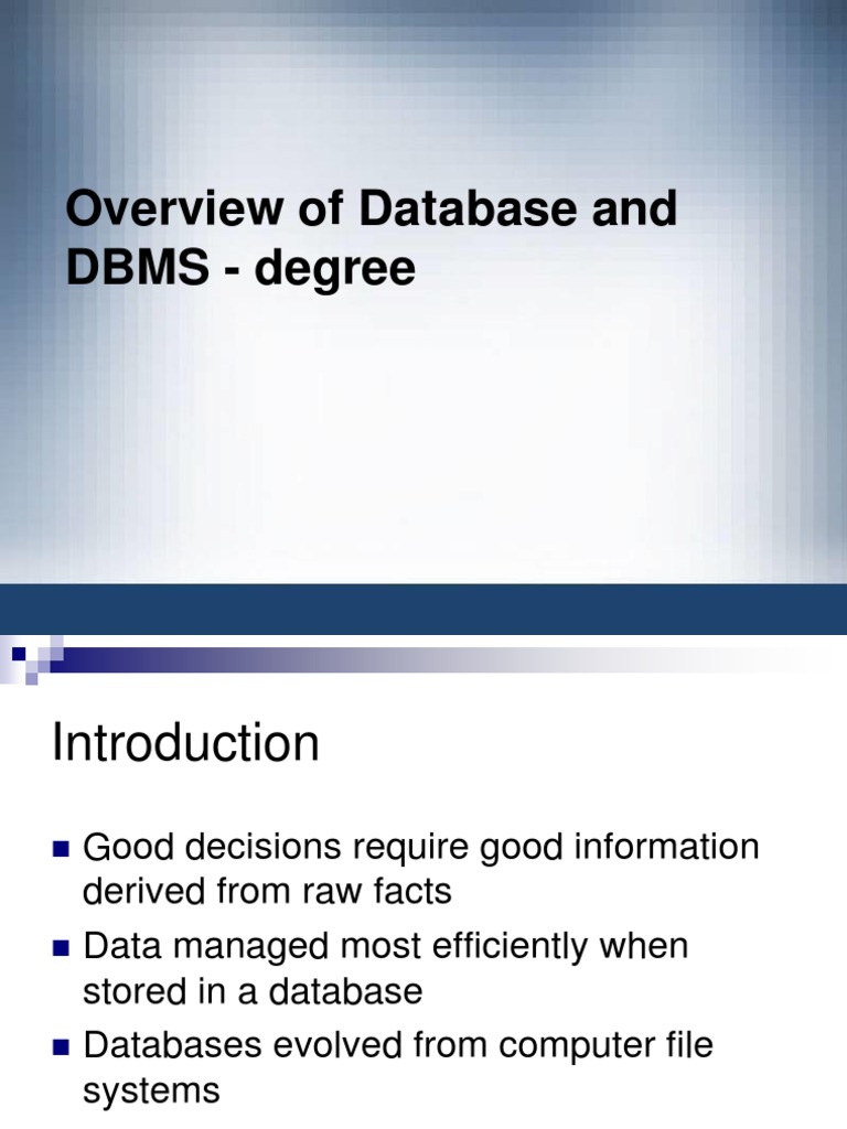 Chapter1 - Database Concepts | PDF | Databases | Data