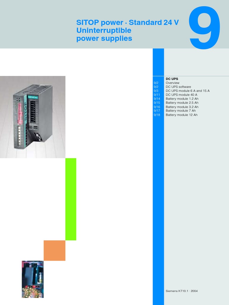 Sitop DC Ups | Download Free PDF | Power Supply | Battery (Electricity)