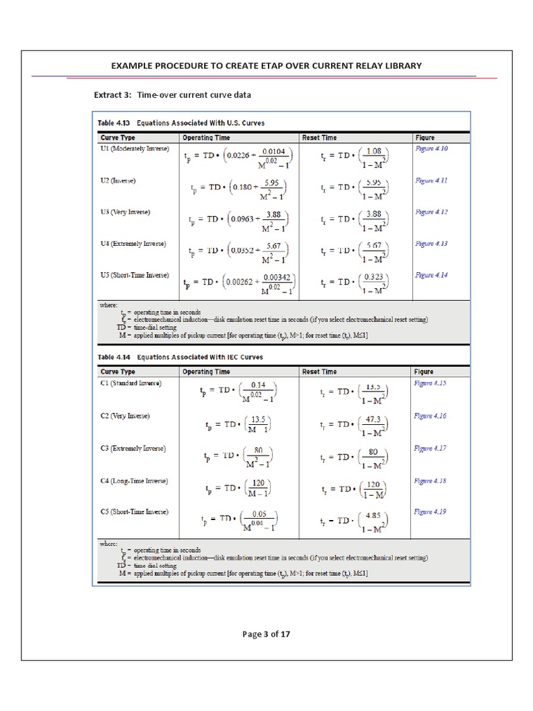 Relay Curve Formula | PDF
