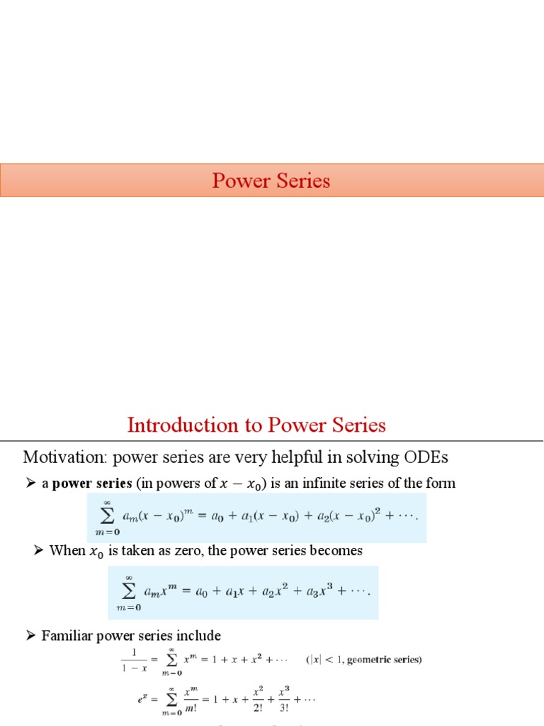 Power Series | PDF | Power Series | Series (Mathematics)